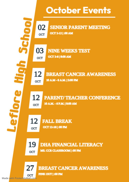 SEPTEMBER SCHEDULE TEMPLATE | PosterMyWall