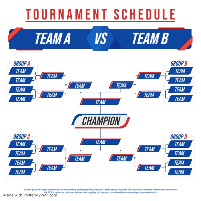 Sports Team Bracket Design | PosterMyWall