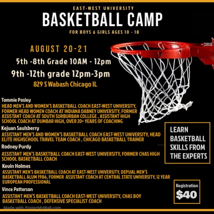 Copy of Copy of Basketball Camp Flyer Template | PosterMyWall