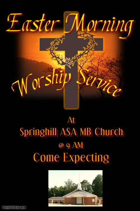 Easter Morning Worship Service | PosterMyWall