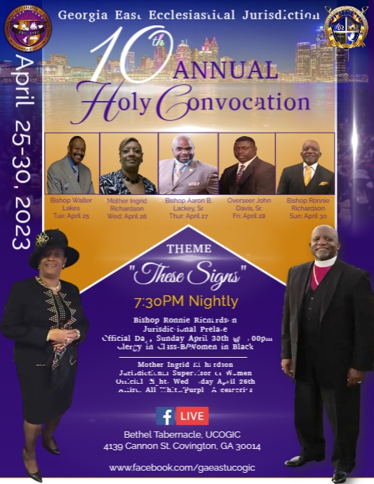 Georgia East Holy Convocation Flyer | PosterMyWall
