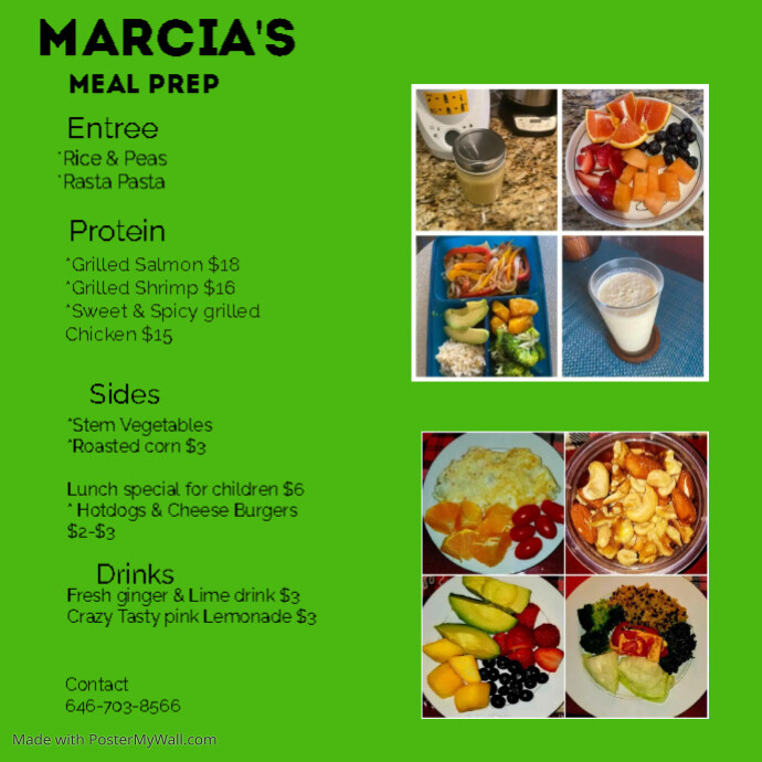 Menu Card Weekly Meals Restaurant Take Away | PosterMyWall