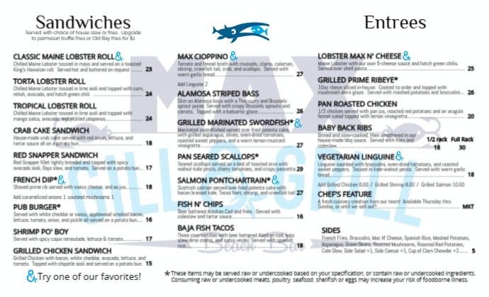 Copy of Menu Back 11.2.22 (1) | PosterMyWall