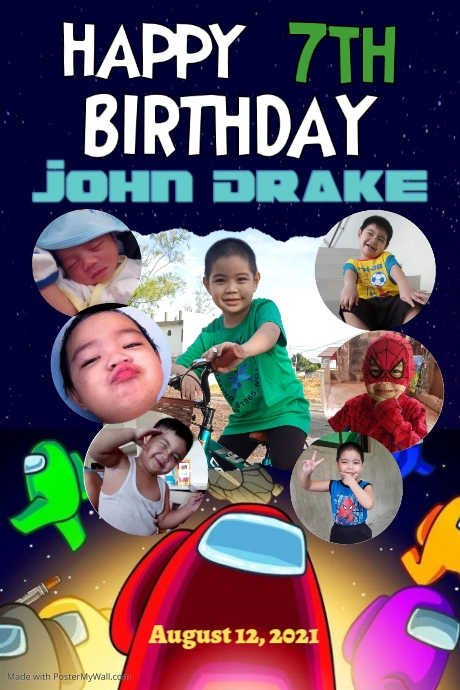 Copy of Among Us Birthday Banner | PosterMyWall