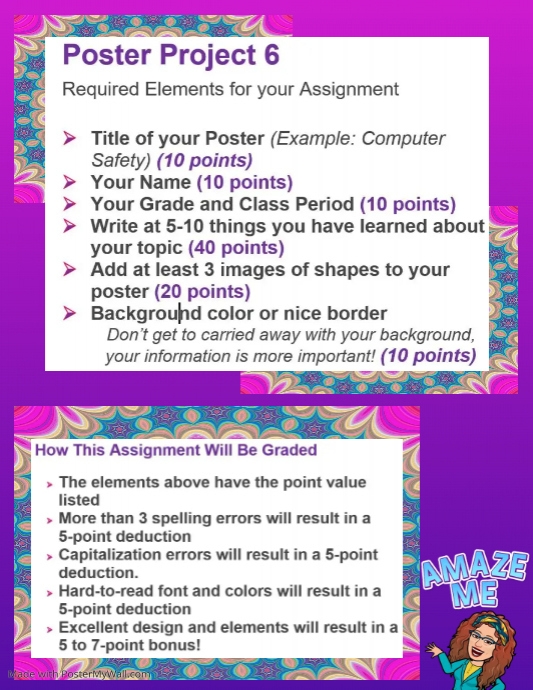 Directions for Poster Project 6 | PosterMyWall