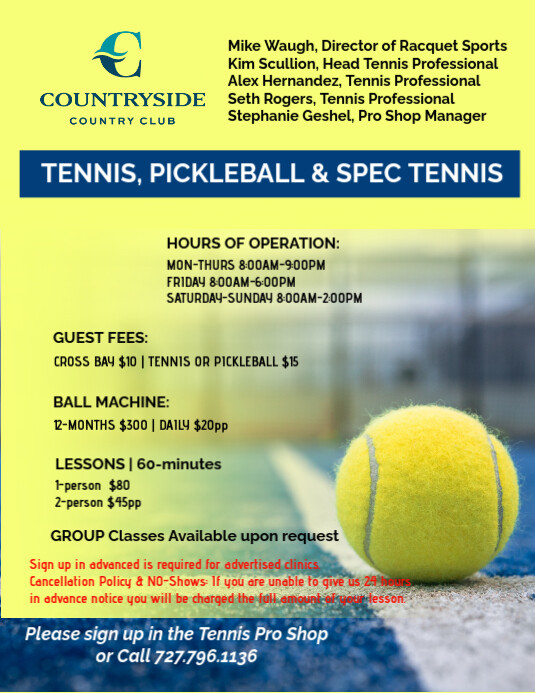 Tennis Lessons Flyer Template | PosterMyWall