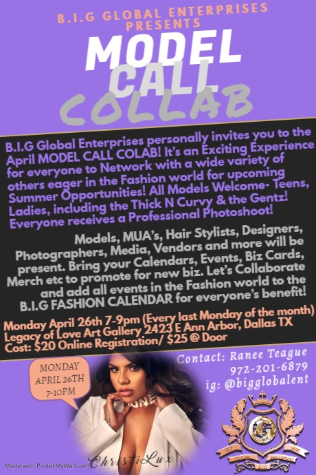 Copy of Copy of Copy of Model Casting Call Flyer Template | PosterMyWall