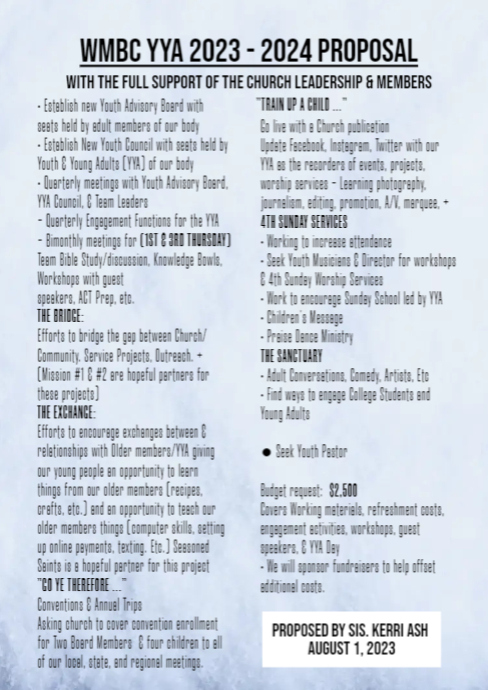 Copy of WMBC YYA 2023 Proposal | PosterMyWall