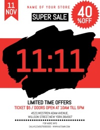 11:11 Sale Flyer Template | PosterMyWall