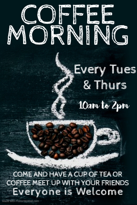 Coffee Morning Flyer Customisable Poster Template | PosterMyWall