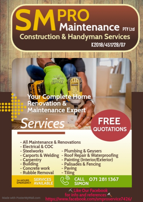 Copy of Copy of Handyman Services Flyer | PosterMyWall