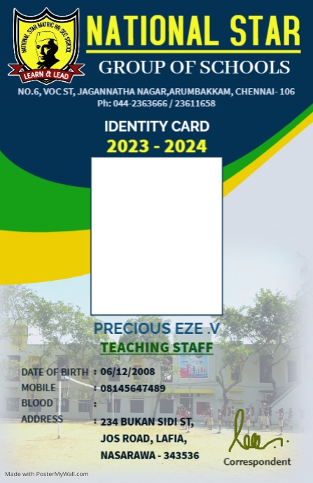 school teachers id | PosterMyWall