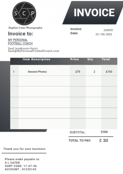 Copy of Black and White Sales Invoice (1) | PosterMyWall