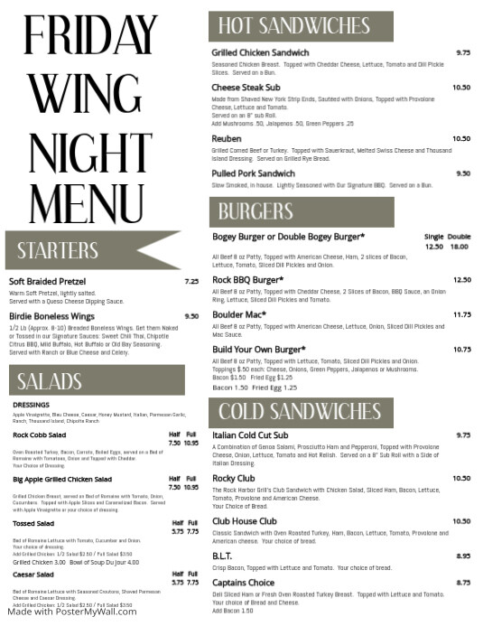 Copy of White Friday Limited Menu | PosterMyWall