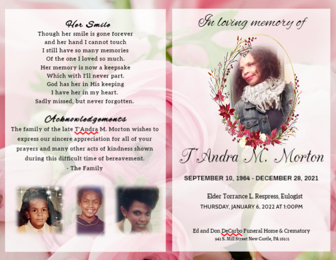 Funeral Program TM (front pg) | PosterMyWall