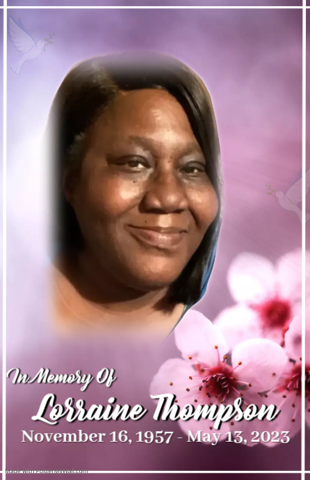 Copy of Lorraine Thompson Obituary cover | PosterMyWall