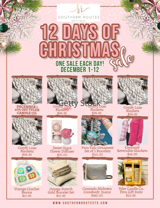 Peach Christmas Gift Guide Flyer | PosterMyWall