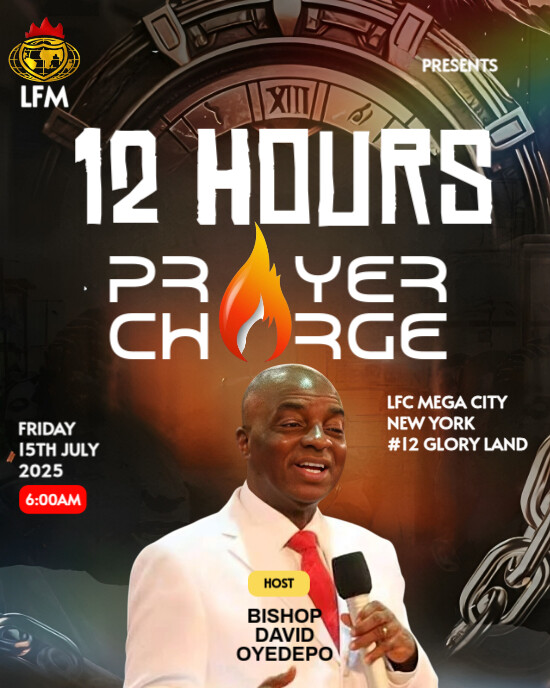 Copy of 12 hours prayer charge flyer | PosterMyWall