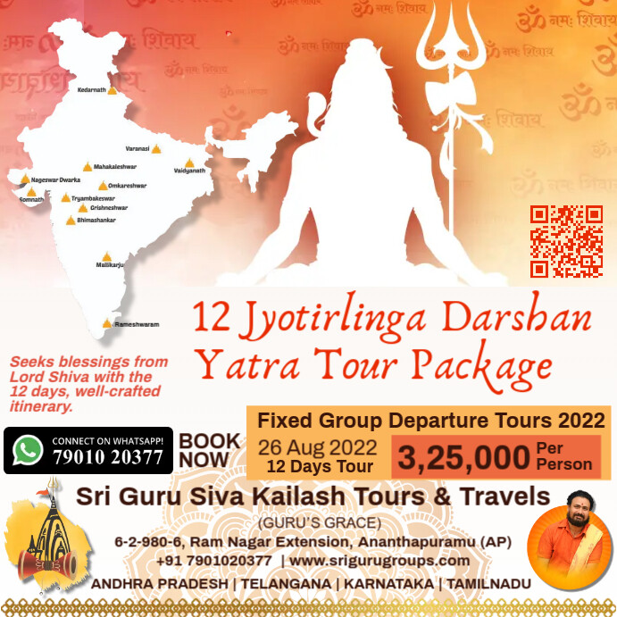 12 Jyotirlinga Darshan Yatra Jyotirlinga Tour Package India, 54% OFF