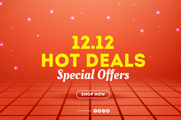 Plantilla de 12.12 Hot Deals Special Offer Poster | PosterMyWall