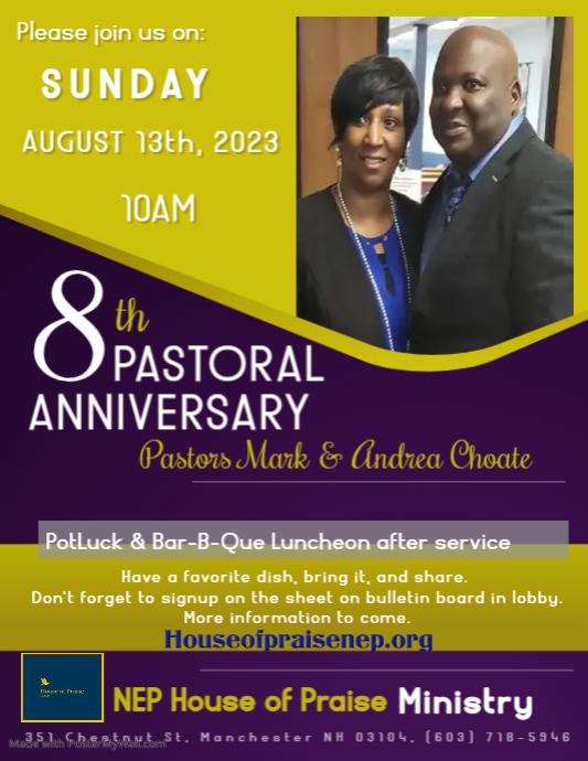 Pastoral Anniversary Celebration Flyer | PosterMyWall