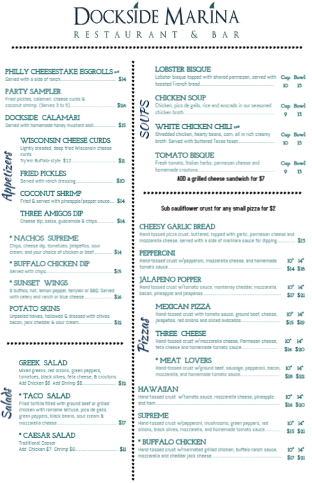 Copy of Dockside Marina - menu 2020 - Winter 1 | PosterMyWall
