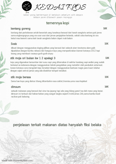 menu minuman kedai | PosterMyWall