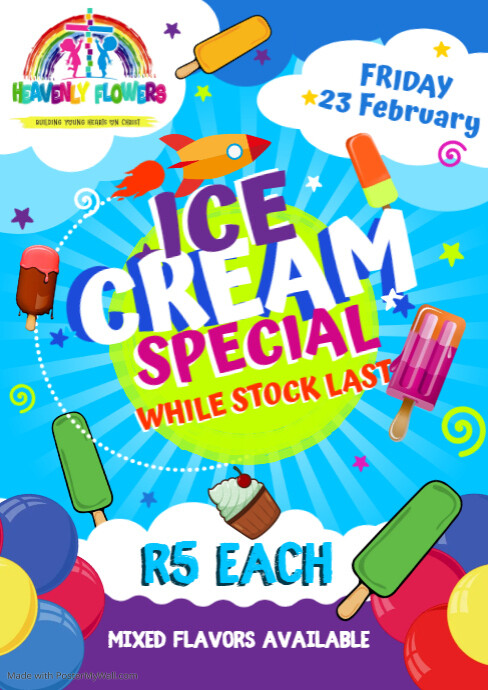 Copy of ICE CREAM PARTY POSTER (1) | PosterMyWall