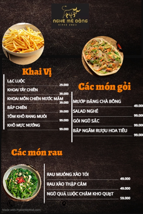 FOOD MENU PINTEREST TEMPLATE.C | PosterMyWall