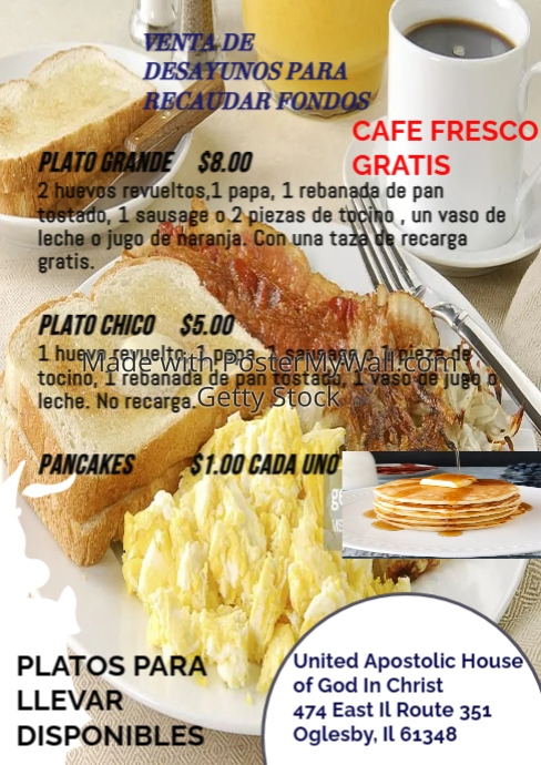 Copy of Fresh Breakfast menu one page a4 printable | PosterMyWall
