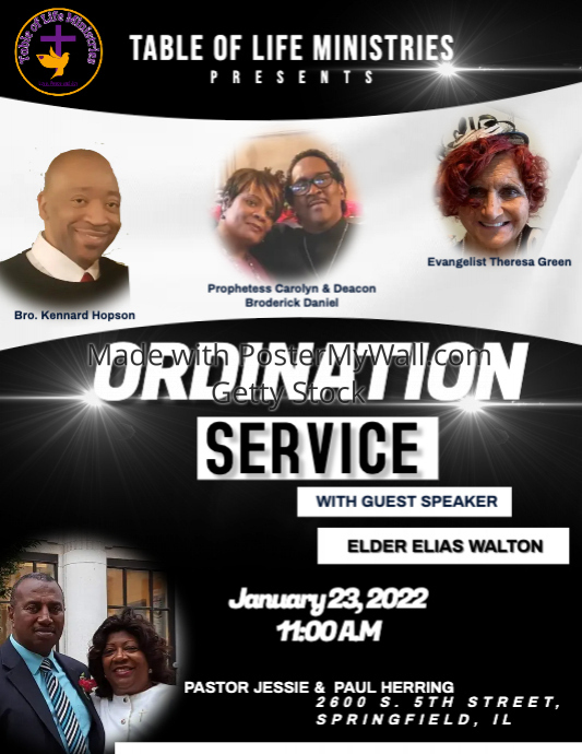 Copy of Ordination Service | PosterMyWall
