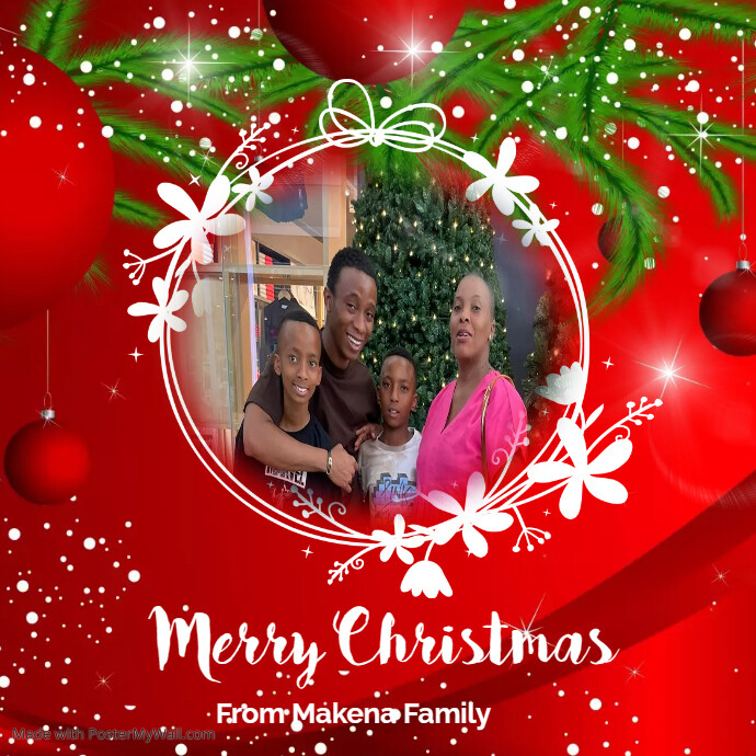 Free Merry Christmas Family Greeting Card | PosterMyWall