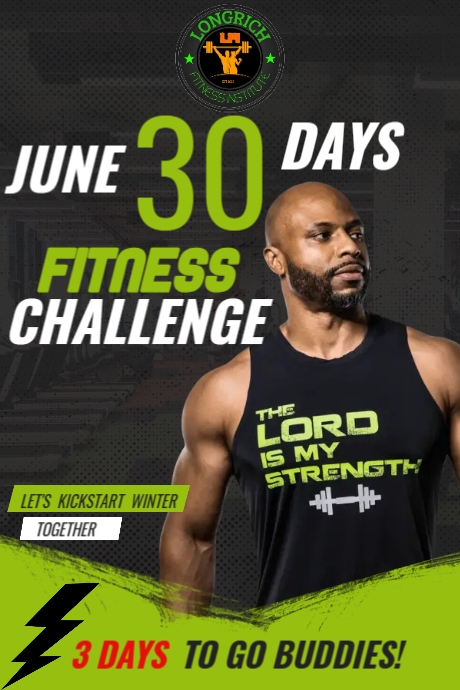 Green Fitness Design | PosterMyWall