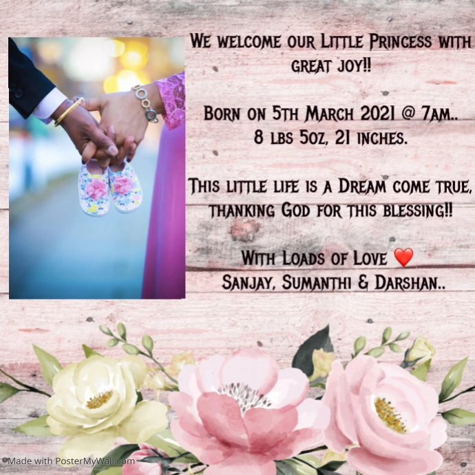 Copy of Farmhouse Pink Wood Floral Graphic | PosterMyWall