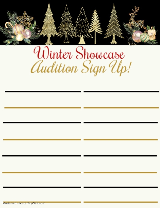 Christmas Event Sign Up Sheet | PosterMyWall