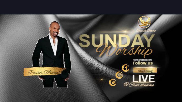 Copy of modern ELEGANT church ad design template | PosterMyWall