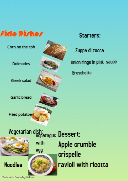 English menu | PosterMyWall