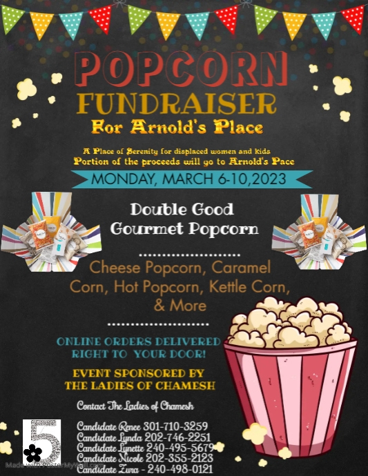 Popcorn Flyer Fundraiser | PosterMyWall
