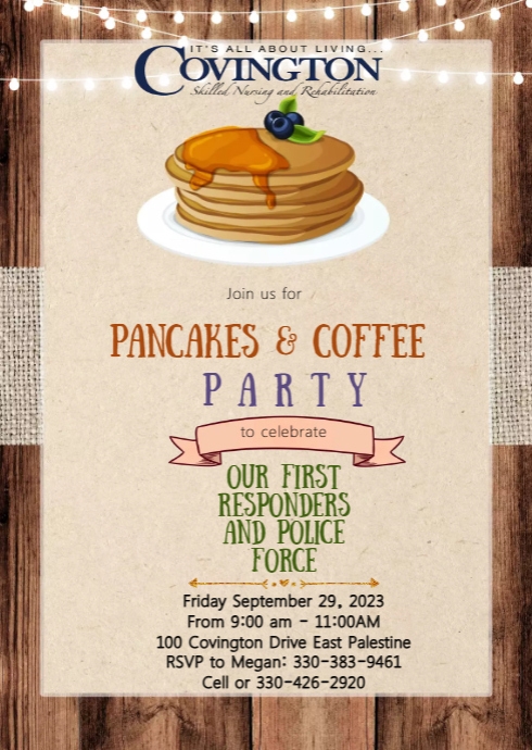 Vintage pancake invitation | PosterMyWall