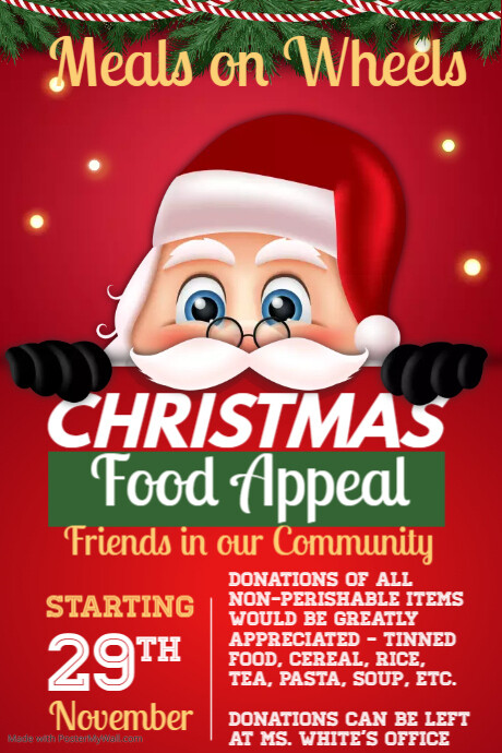 Copy of Christmas Food Appeal | PosterMyWall