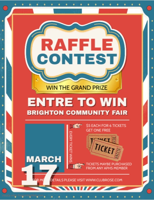 Retro Raffle Contest Flyer Template | PosterMyWall