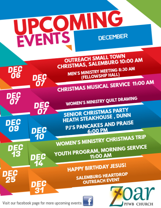 Copy of Upcoming Events Announcement Flyer Poster | PosterMyWall