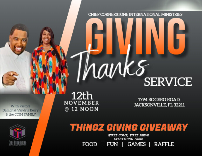 thanksgiving service flyer | PosterMyWall