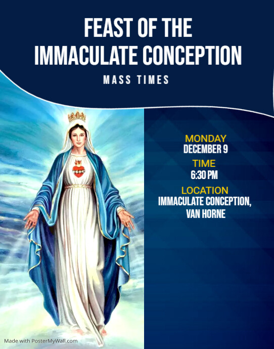 Feast of Immaculate Conception 2023 (1) | PosterMyWall