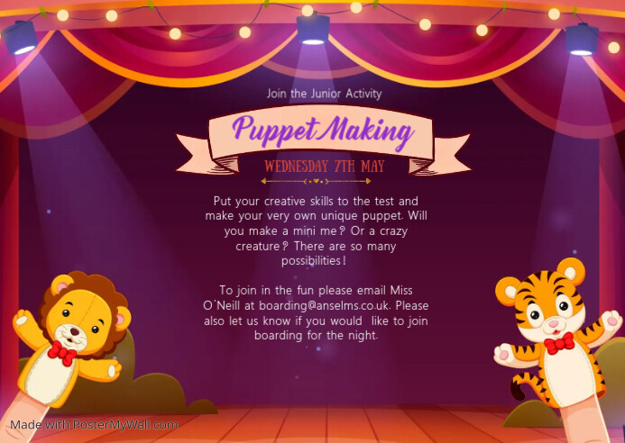 Puppet show birthday party invitation | PosterMyWall