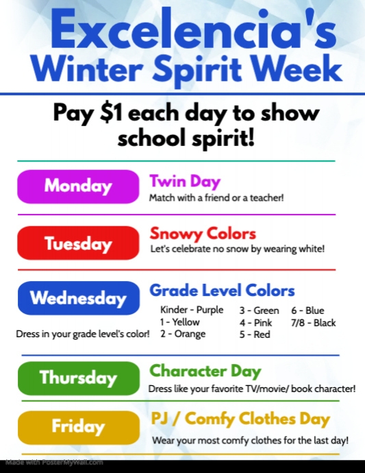Winter Spirit Week | PosterMyWall