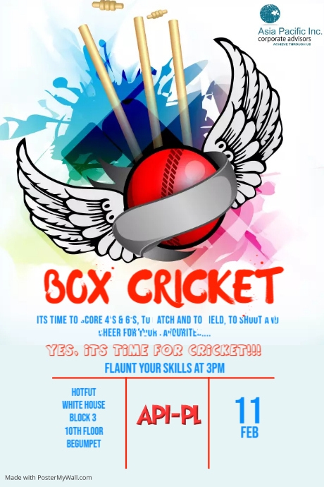 Copy of Red & White Cricket Tournament Poster | PosterMyWall