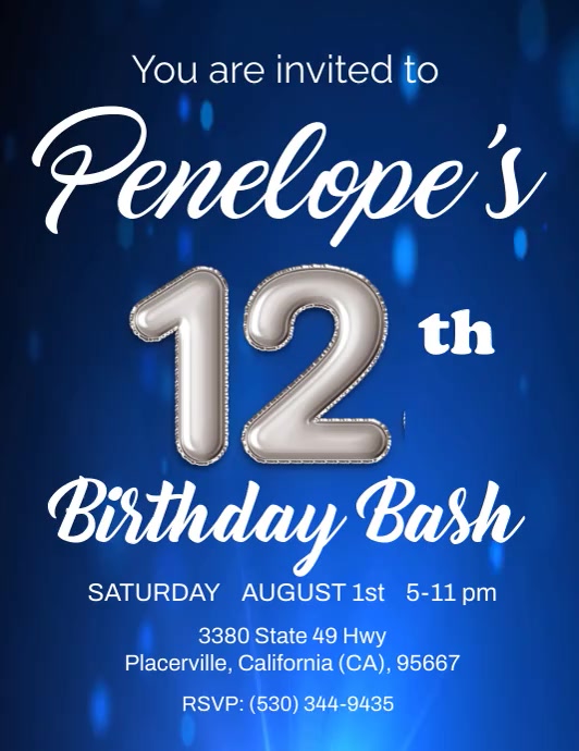 12th birthday Template | PosterMyWall