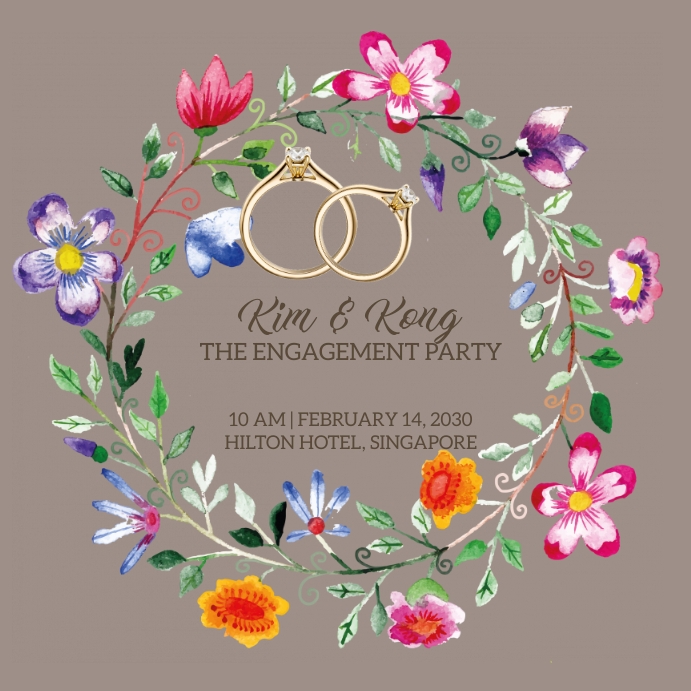 130 Engagement Template | PosterMyWall