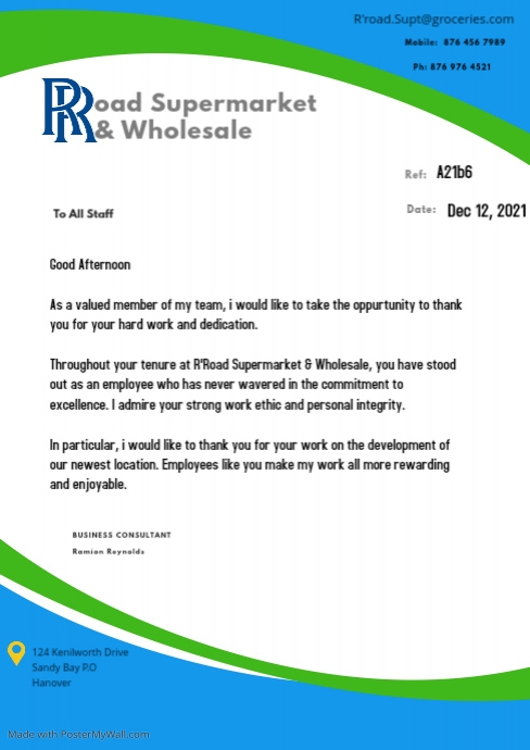 Copy of Copy of Copy of BUSINESS letterhead TEMPLATE | PosterMyWall